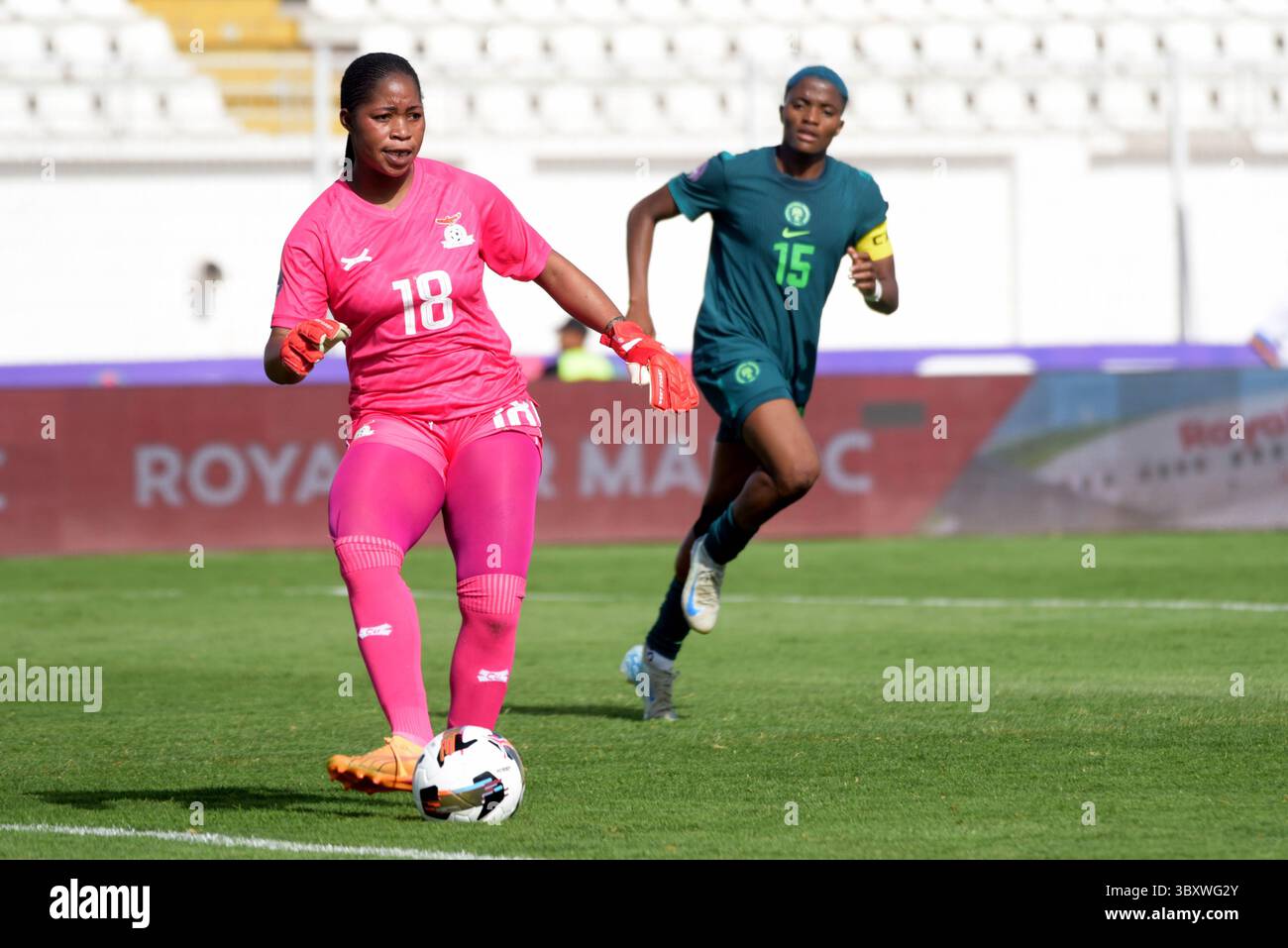 CASABLANCA, MOROCCO - JULY 18: Ngambo Musole of Zambia and Rasheedat ...