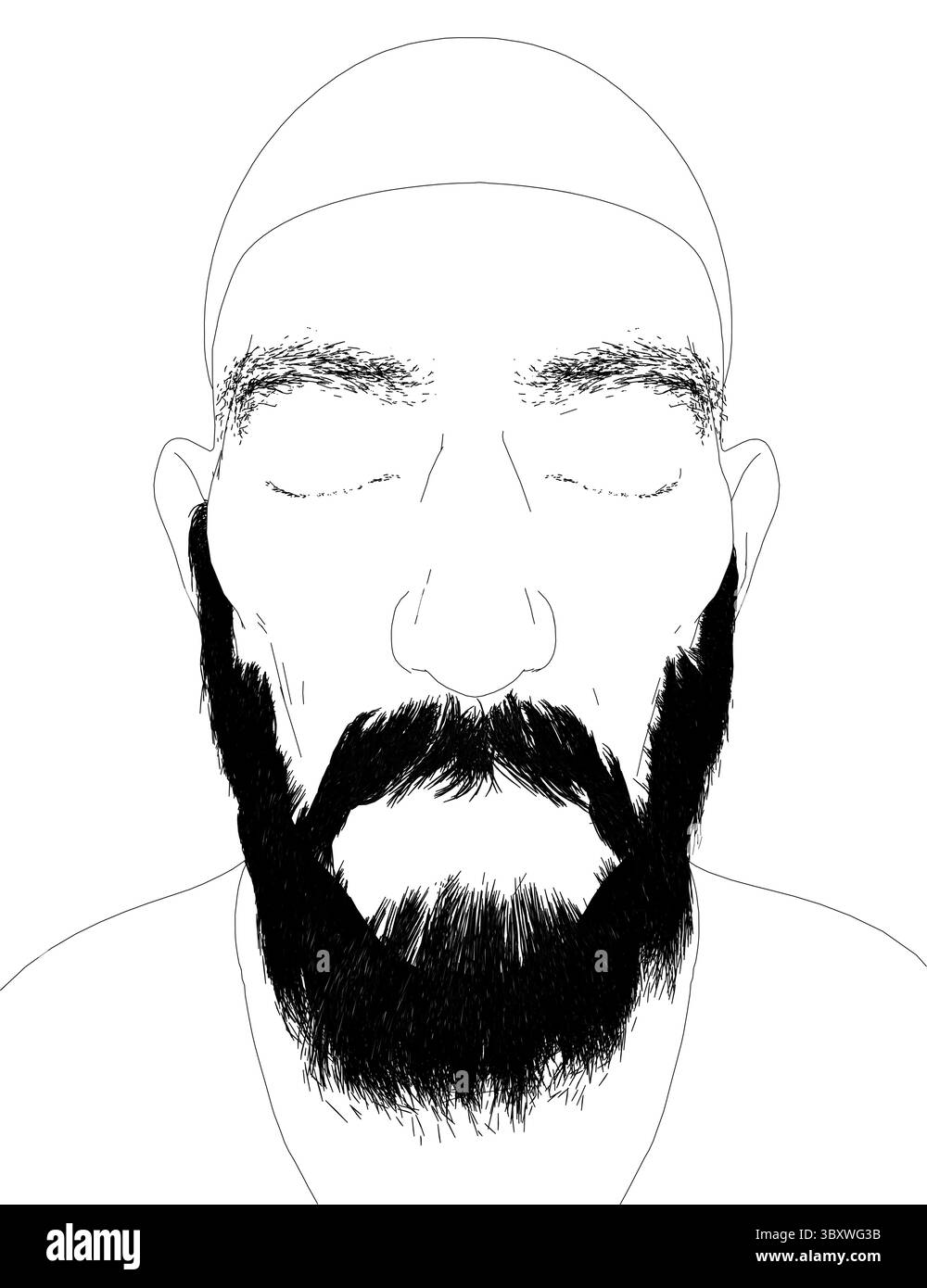 Serious man in beard Cut Out Stock Images & Pictures - Alamy