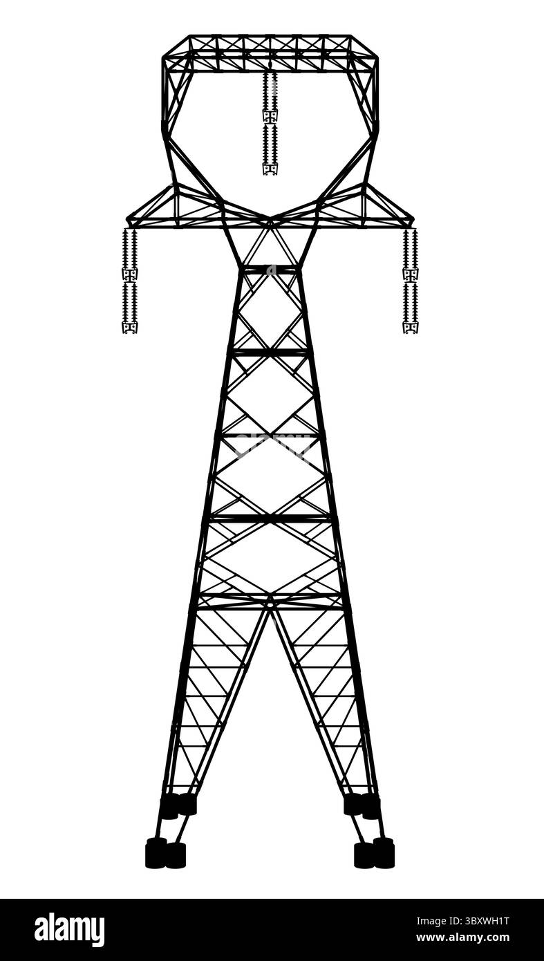 Powerline wires Stock Vector Images - Alamy