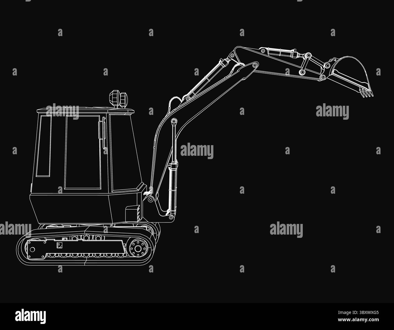 Small bulldozer Black and White Stock Photos & Images - Alamy
