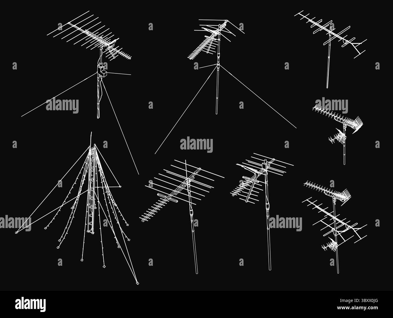 Electricity antennas Stock Vector Images - Alamy