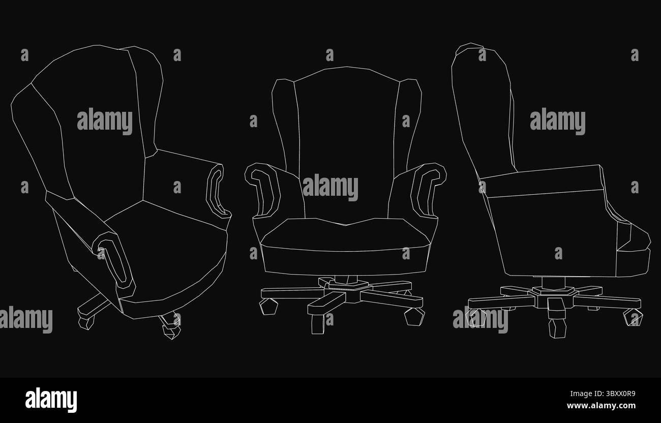 White chairs arranged in Stock Vector Images - Alamy