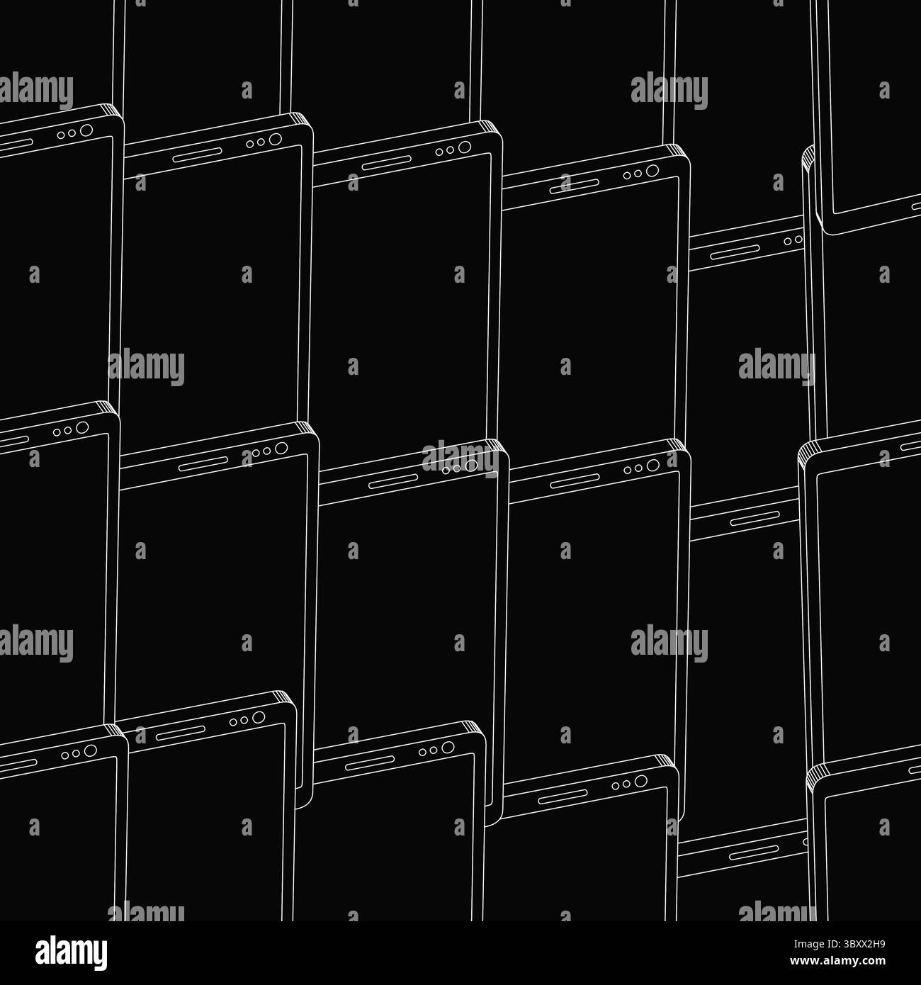 Collection trendy background designs Black and White Stock Photos ...