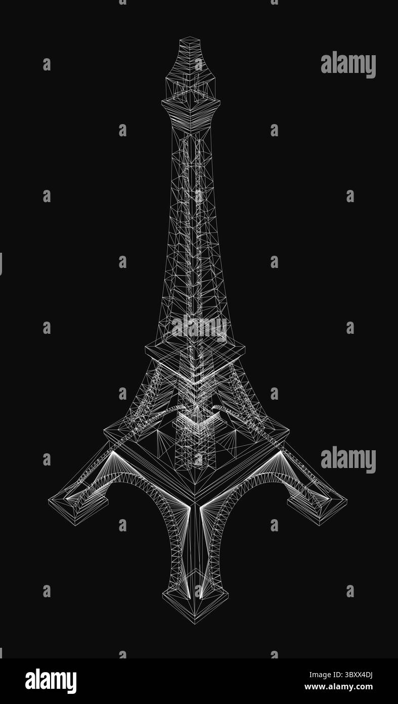 3d, model, tower Stock Vector Images - Alamy