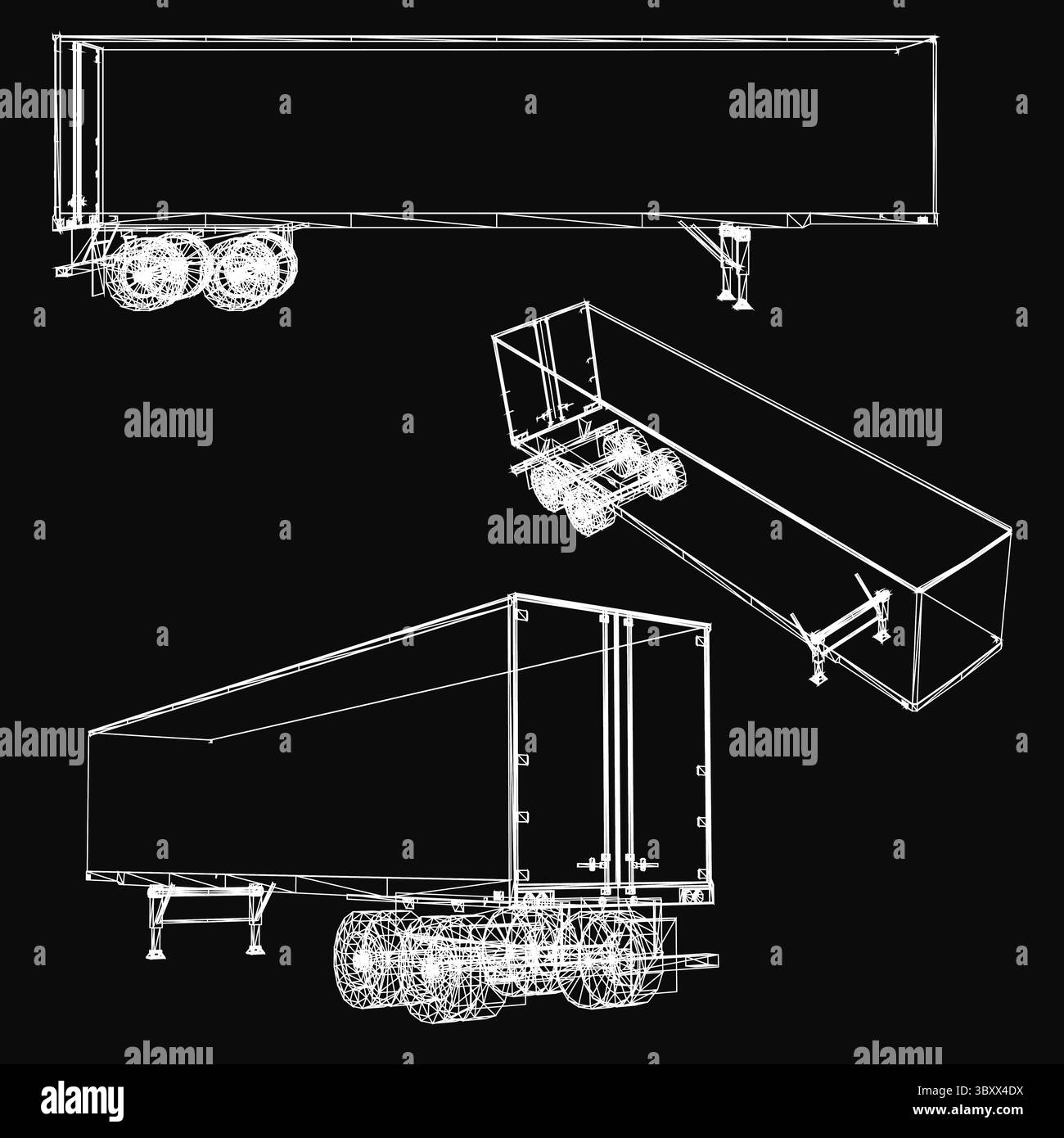 Set truck wheels 3d Black and White Stock Photos & Images - Alamy