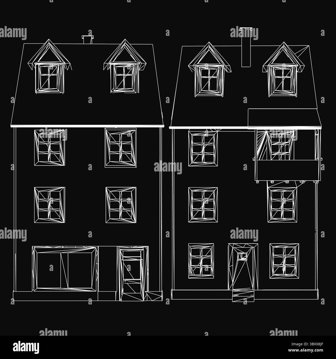 Architectural details on walls Black and White Stock Photos & Images ...