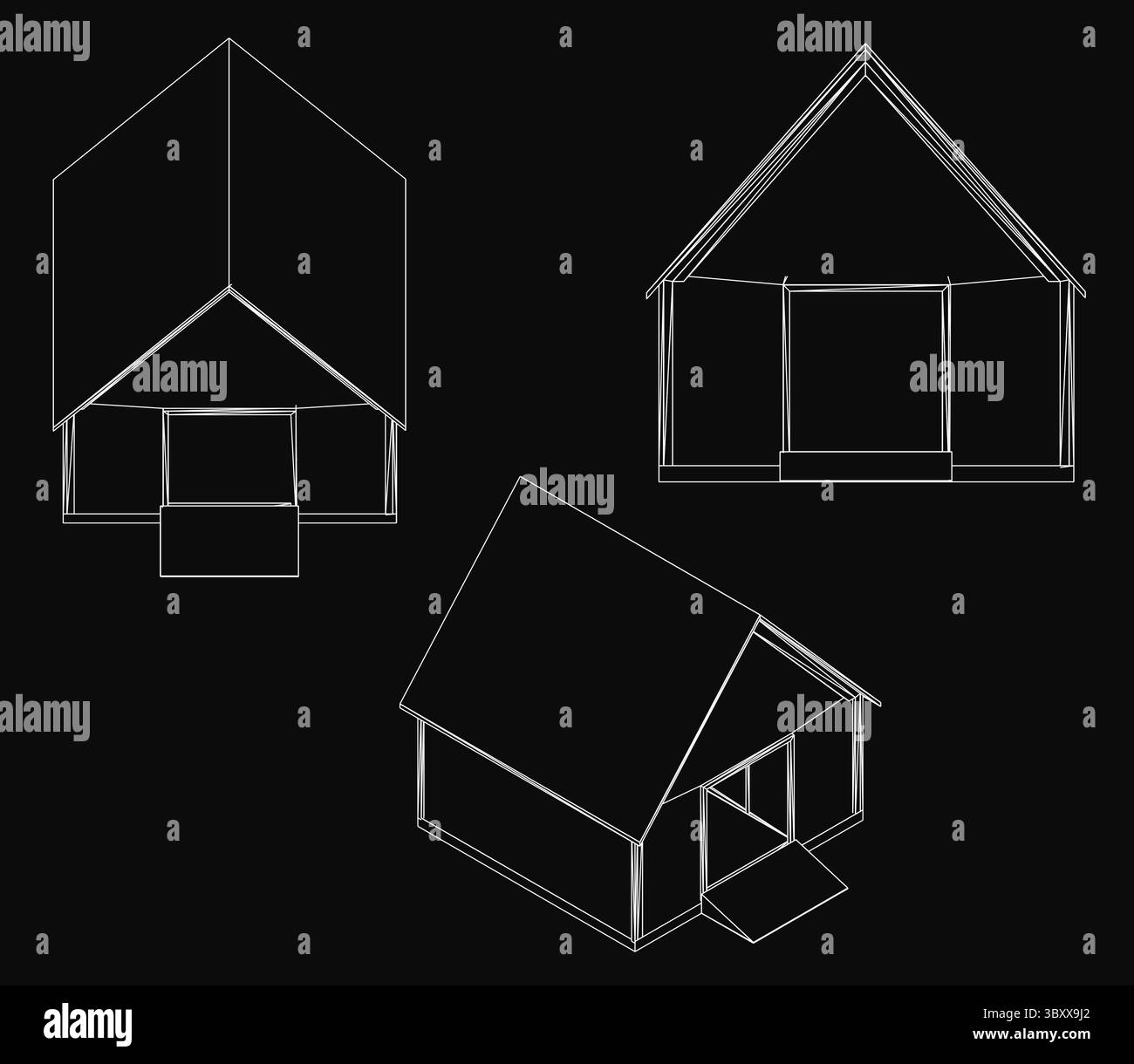 Traditional wooden houses white Stock Vector Images - Alamy