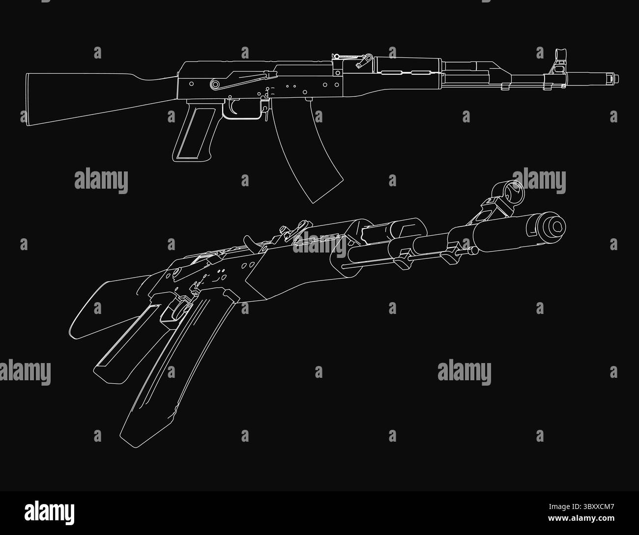 Rifle bullet long cartridge Black and White Stock Photos & Images - Alamy
