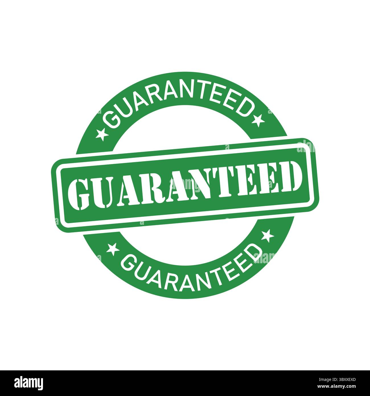 Green Guaranteed Stamp Badge Label Icon Stock Vector Image & Art - Alamy
