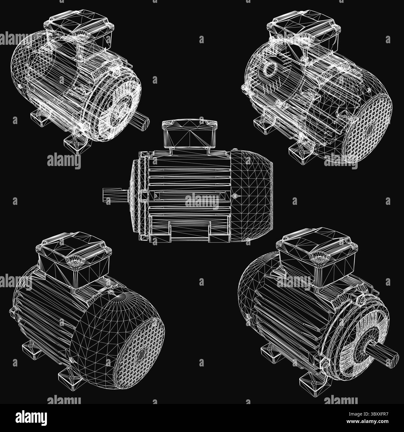Graphic 3d model electric Stock Vector Images - Alamy