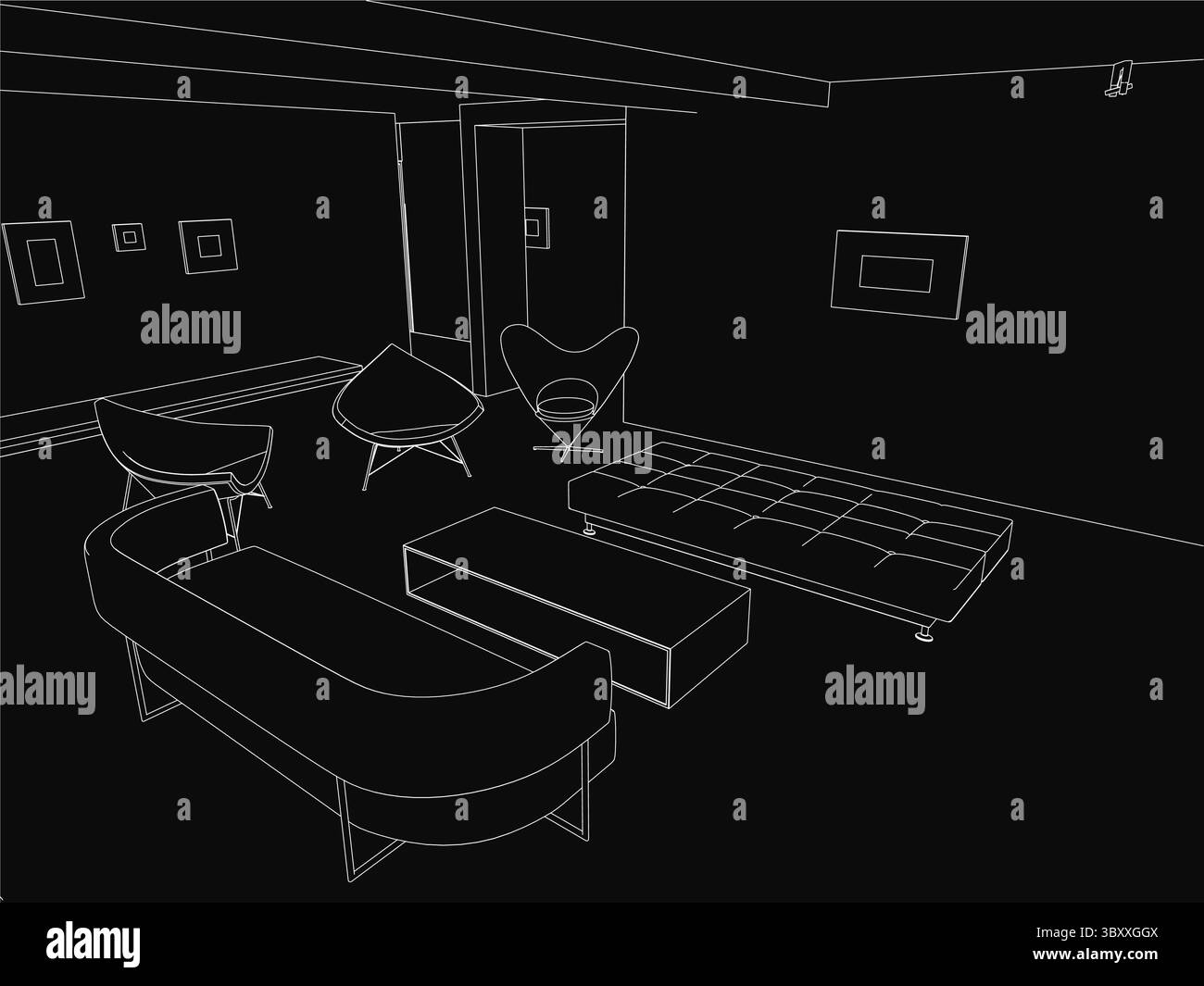 Cozy room layout Stock Vector Images - Alamy