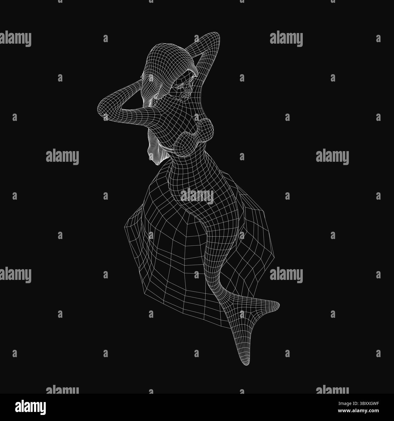 Graceful elegant dance pose Stock Vector Images - Alamy