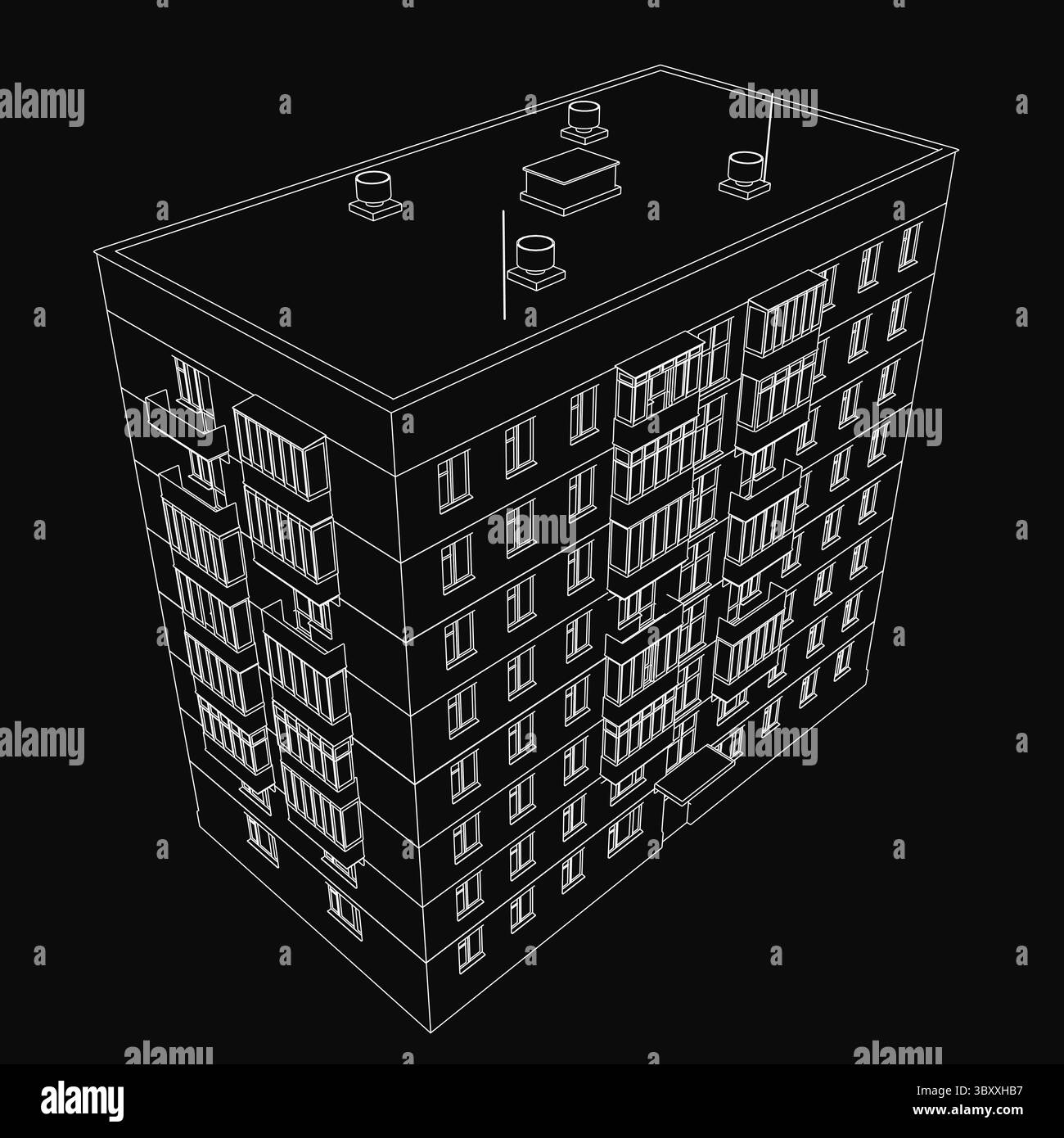 Uniform building line Stock Vector Images - Alamy