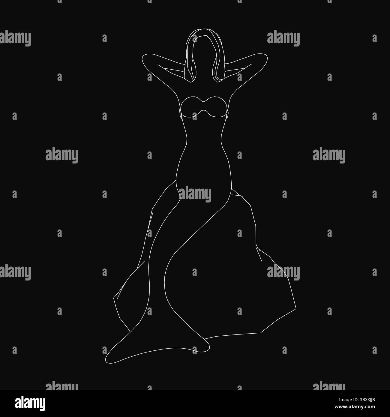 High neckline dress Stock Vector Images - Alamy