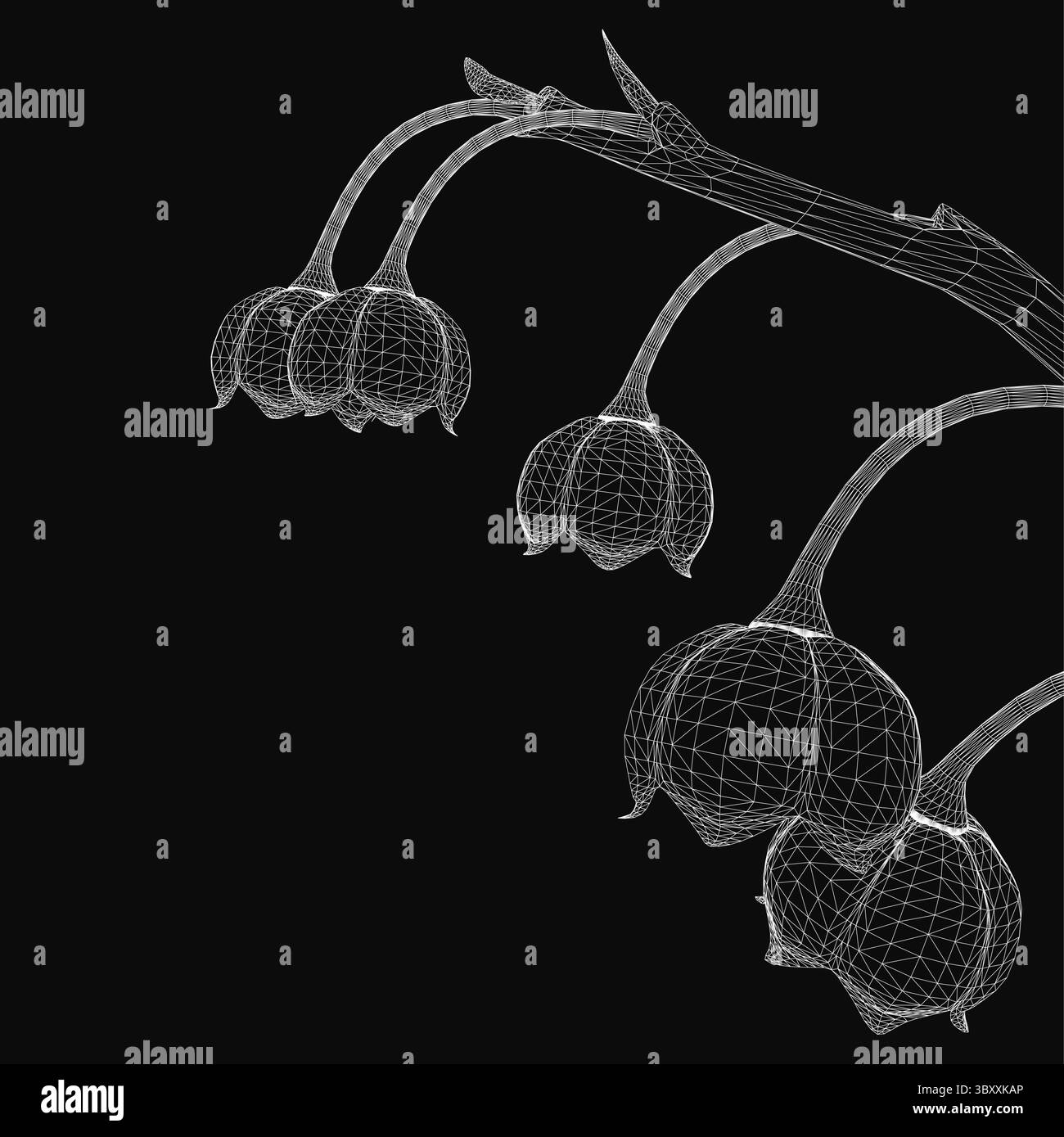 Delicate petals stems Stock Vector Images - Alamy