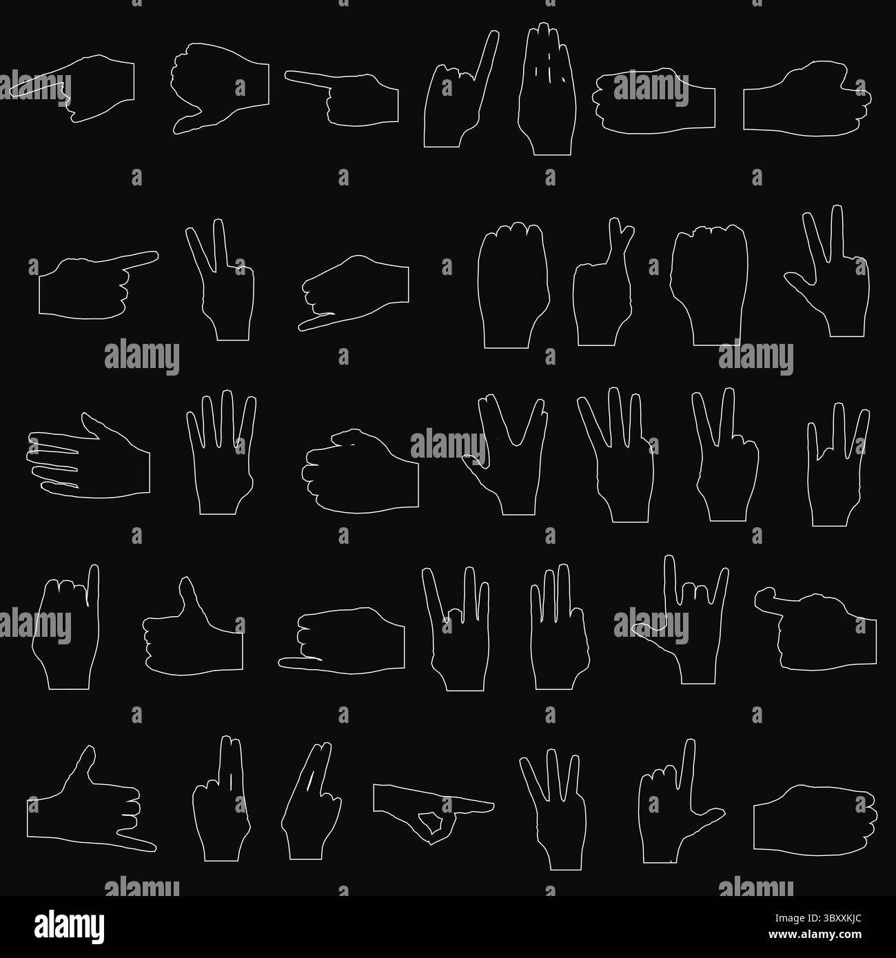 Expressive hand gestures Stock Vector Images - Alamy