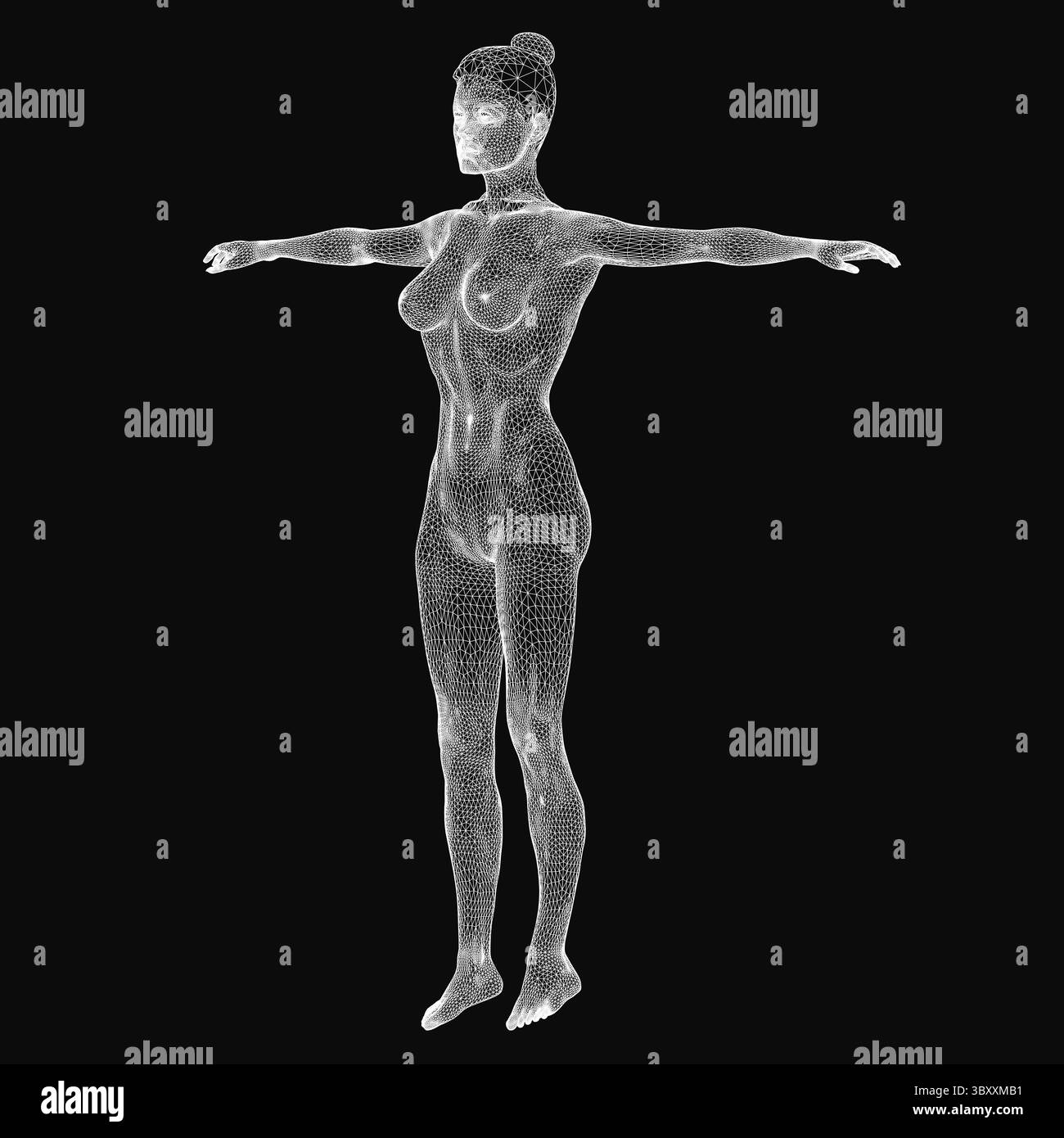 Vector glowing wireframe Black and White Stock Photos & Images - Alamy