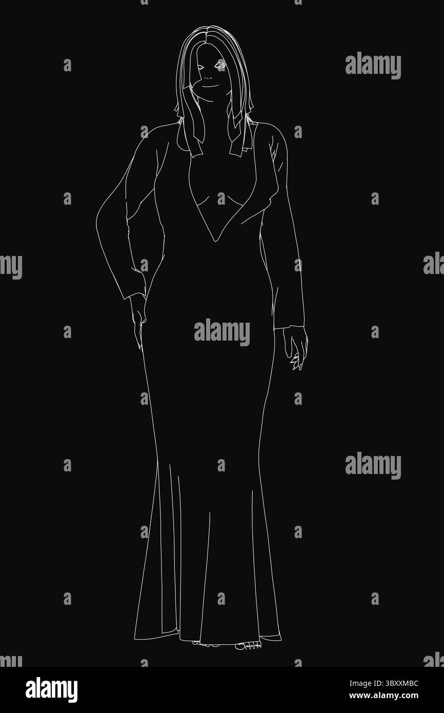 Flowing standing Black and White Stock Photos & Images - Alamy