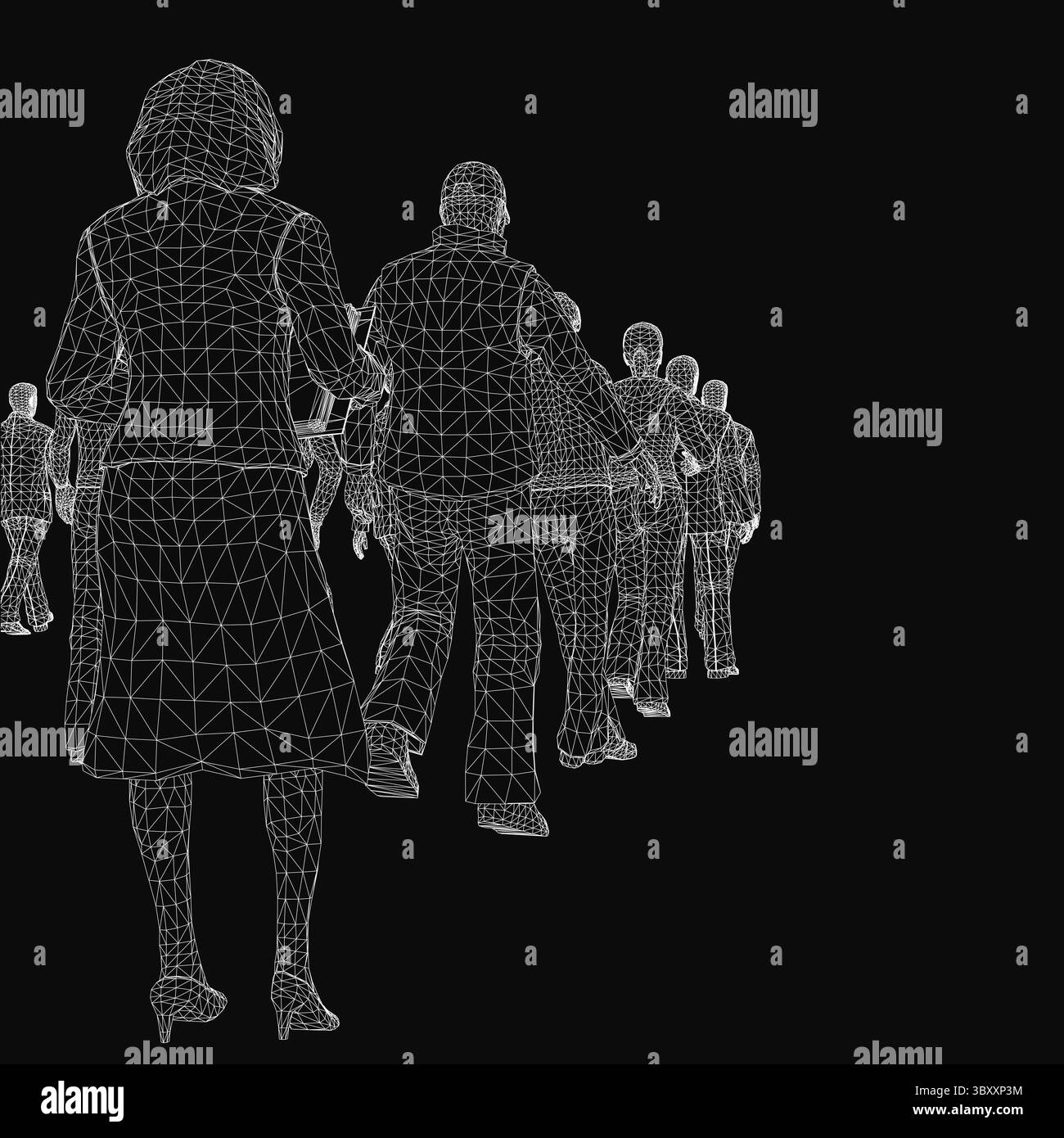 3d people in line Stock Vector Images - Alamy