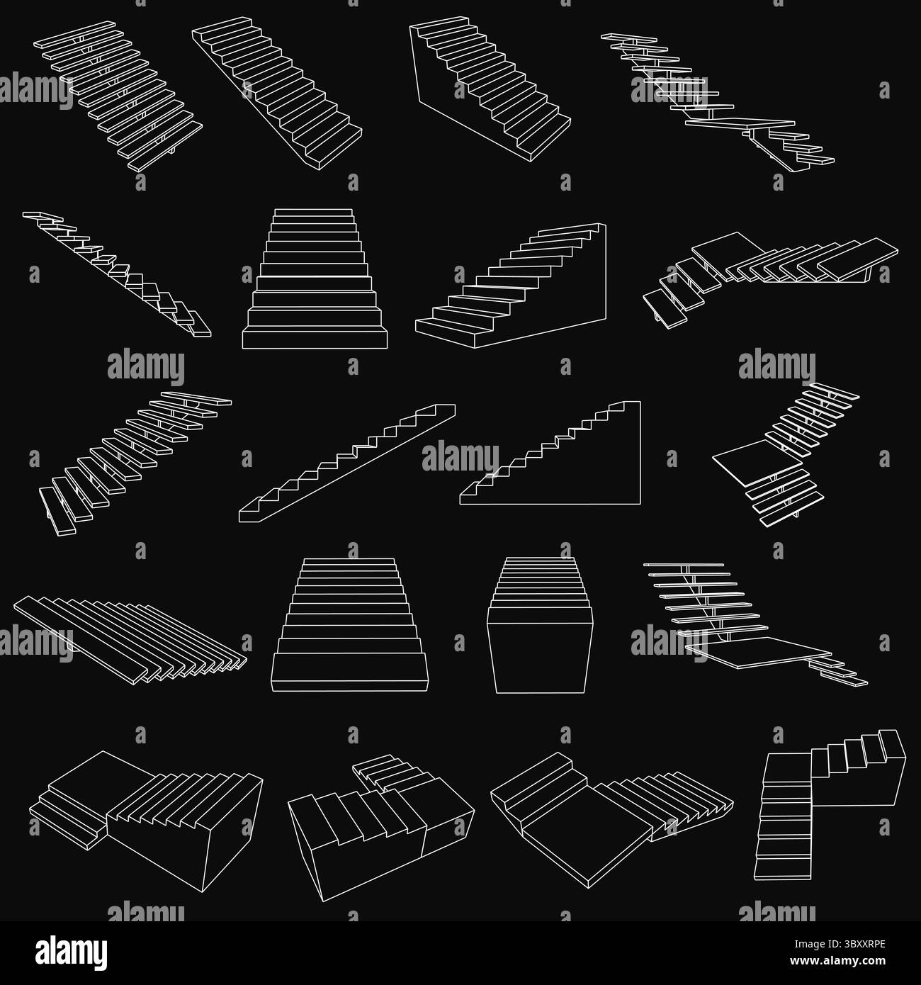 Designed stairs Stock Vector Images - Alamy