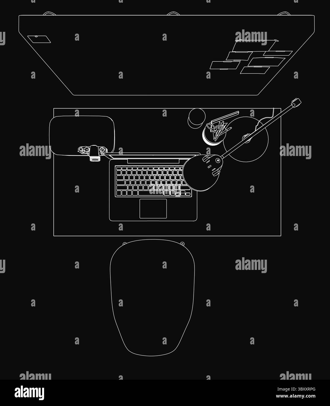 Modern laptop on dark Stock Vector Images - Alamy