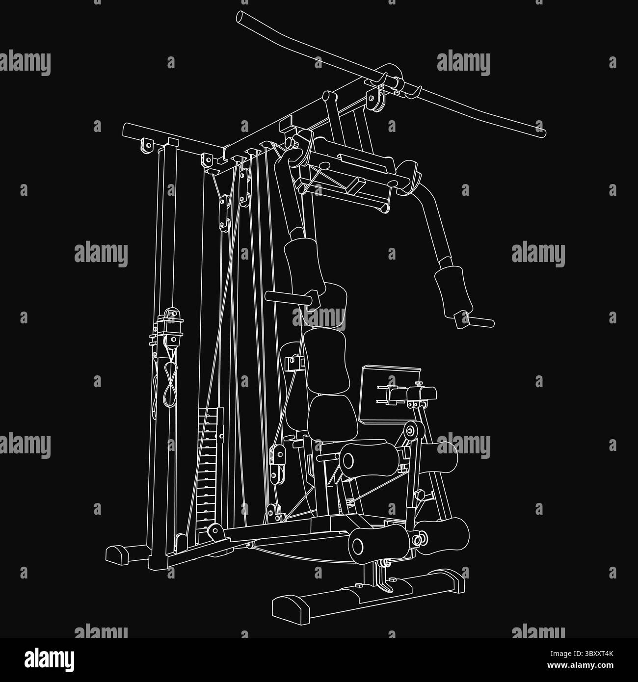 Home exercise equipment weights Stock Vector Images - Alamy