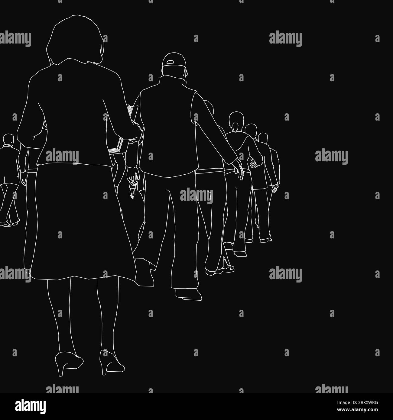 Straight line down Black and White Stock Photos & Images - Alamy