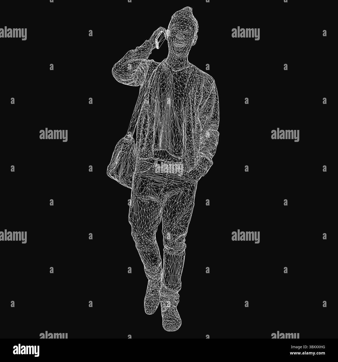 Phone wearing Black and White Stock Photos & Images - Alamy