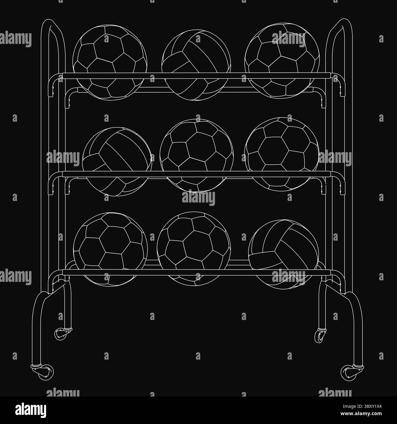Sports equipment in form Black and White Stock Photos & Images - Alamy