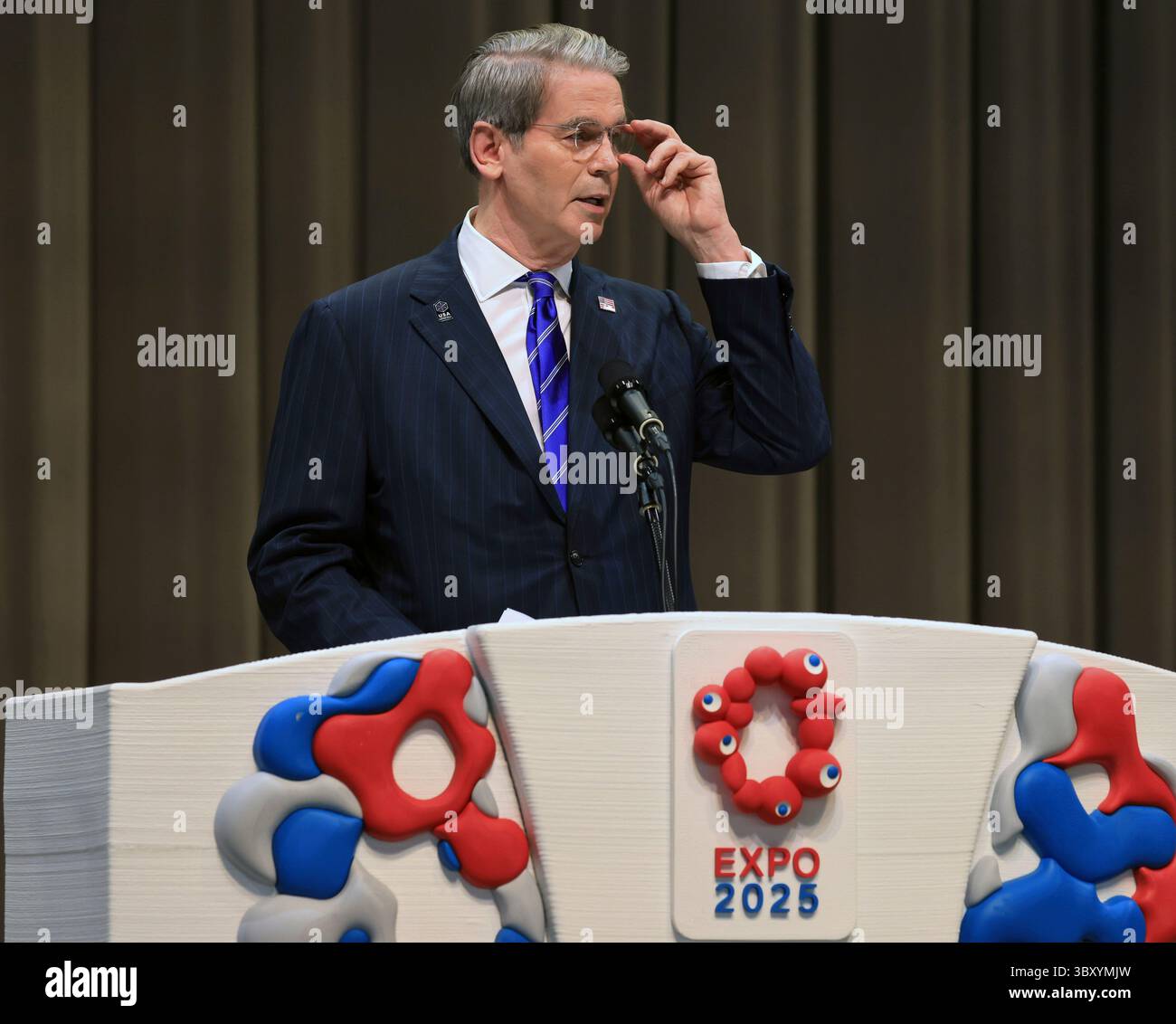 US Treasury Secretary Scott Bessent attends an official ceremony of US's National day at 2025 ...