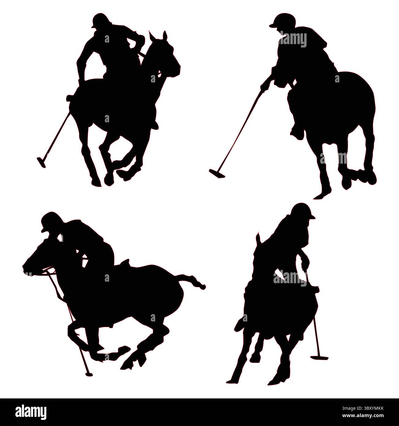 Black silhouette horseback rider Stock Vector Images - Alamy