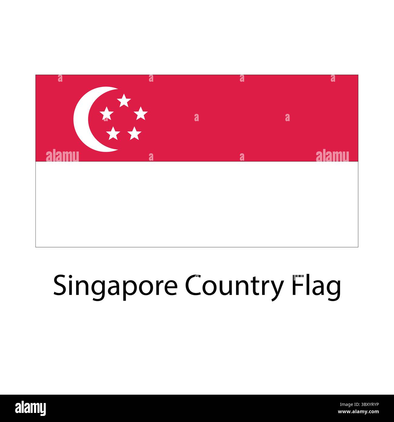 Singapore Country Flag hand drawing illustration vector-based drawing ...