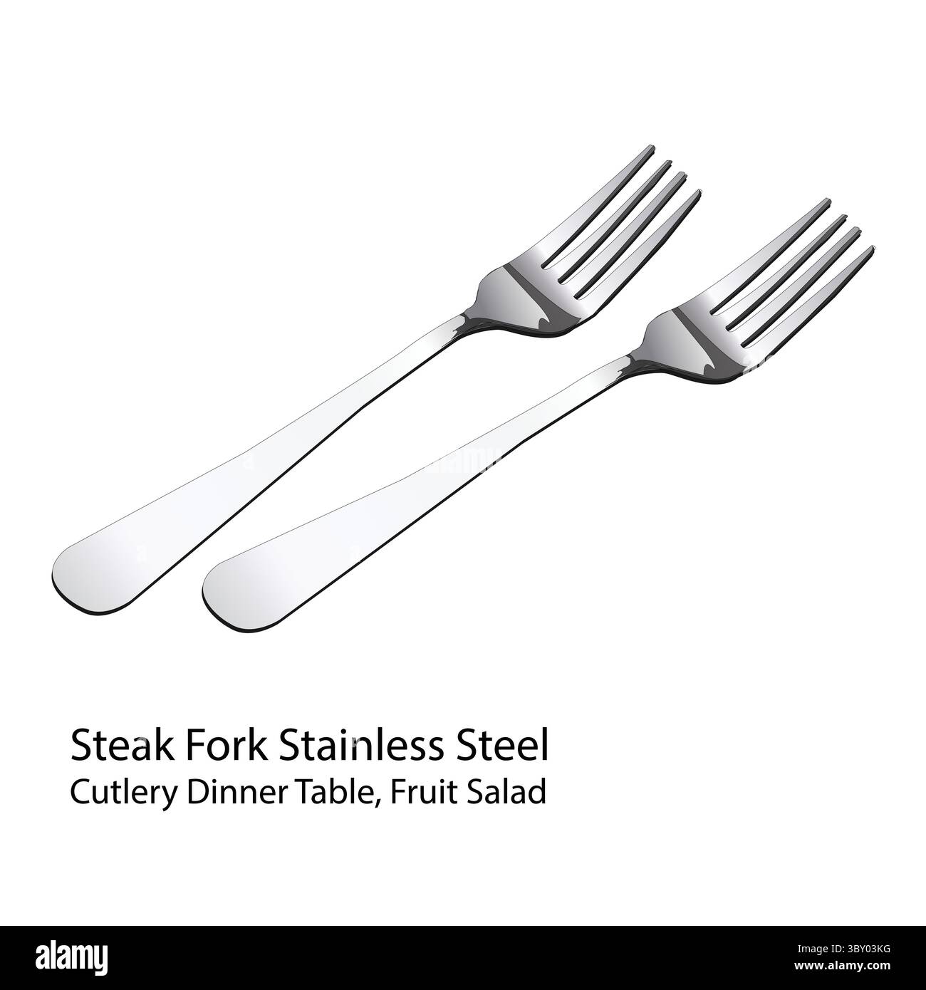 Steak Fork Stainless Steel Cutlery Dinner Table, Fruit Salad ...