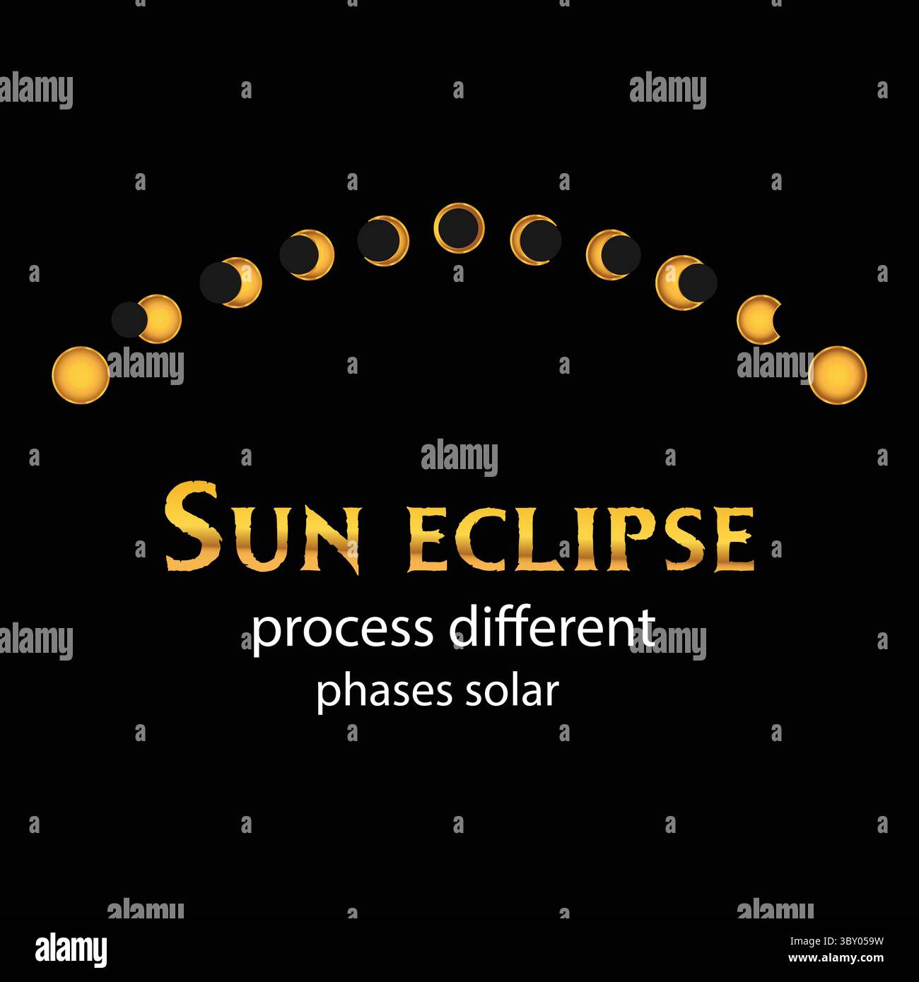 Sun eclipse process illustration hi-res stock photography and images ...