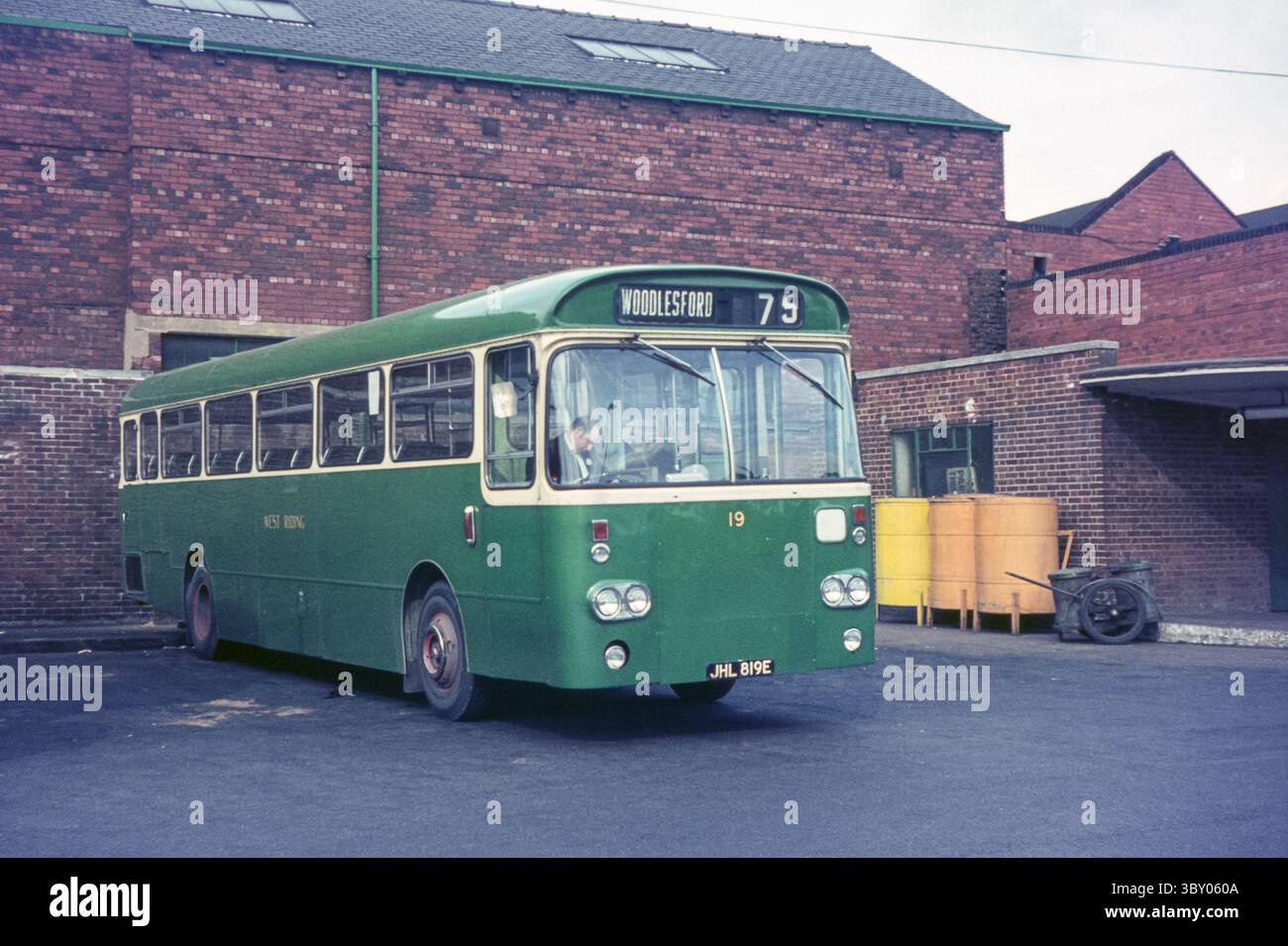 Wakefield, UK - 1970: Vintage image of an AEC Swift bus. Owned by West ...