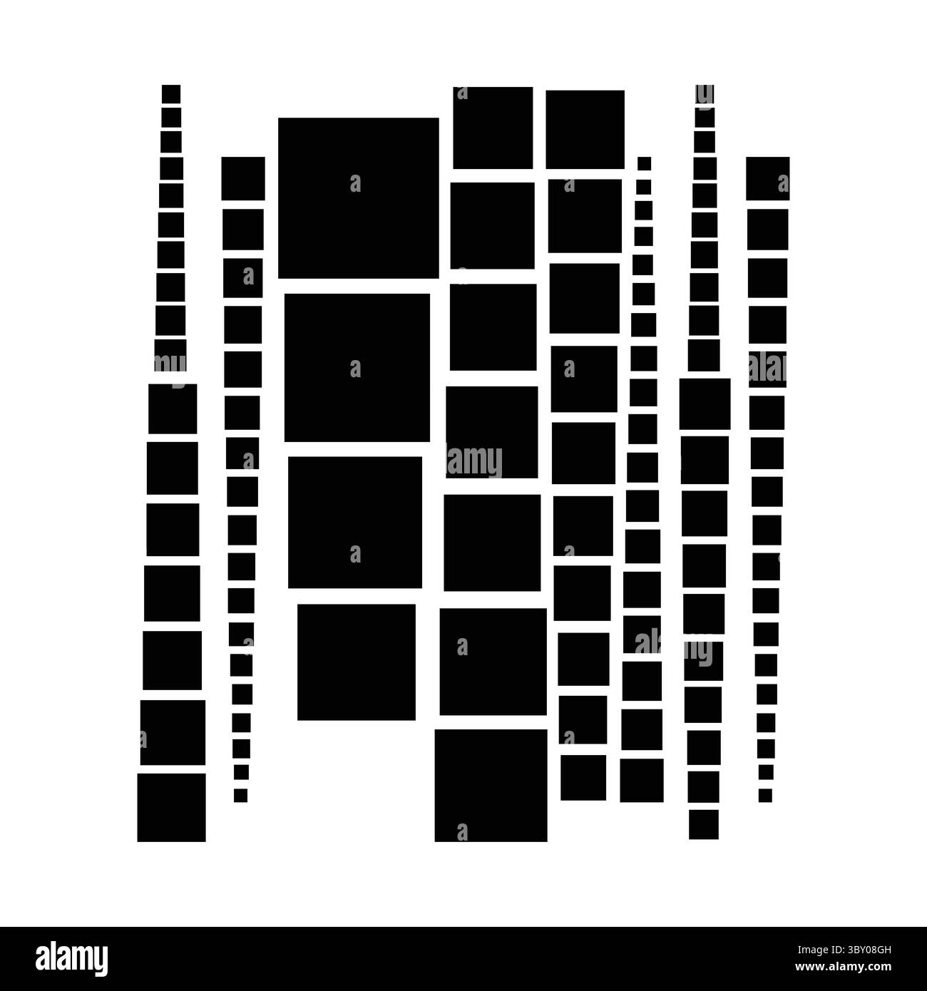 Technical square black silhouette Stock Vector Images - Alamy