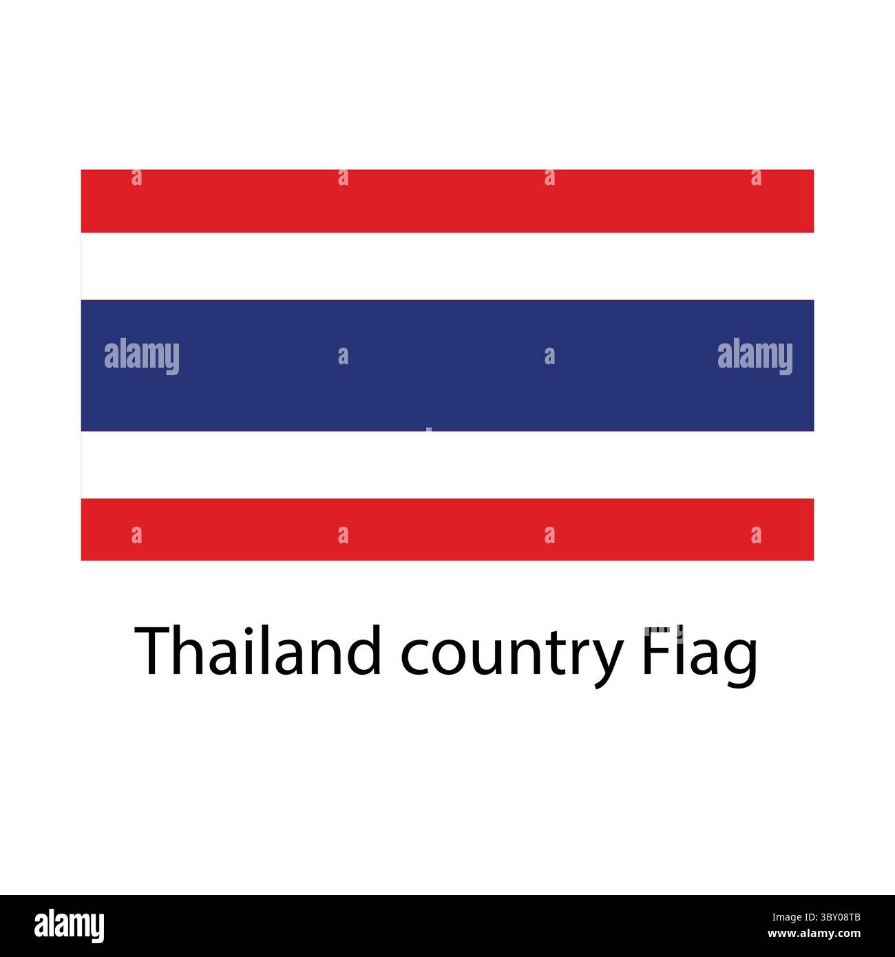 Thailand country Flag hand drawing illustration vector-based drawing ...