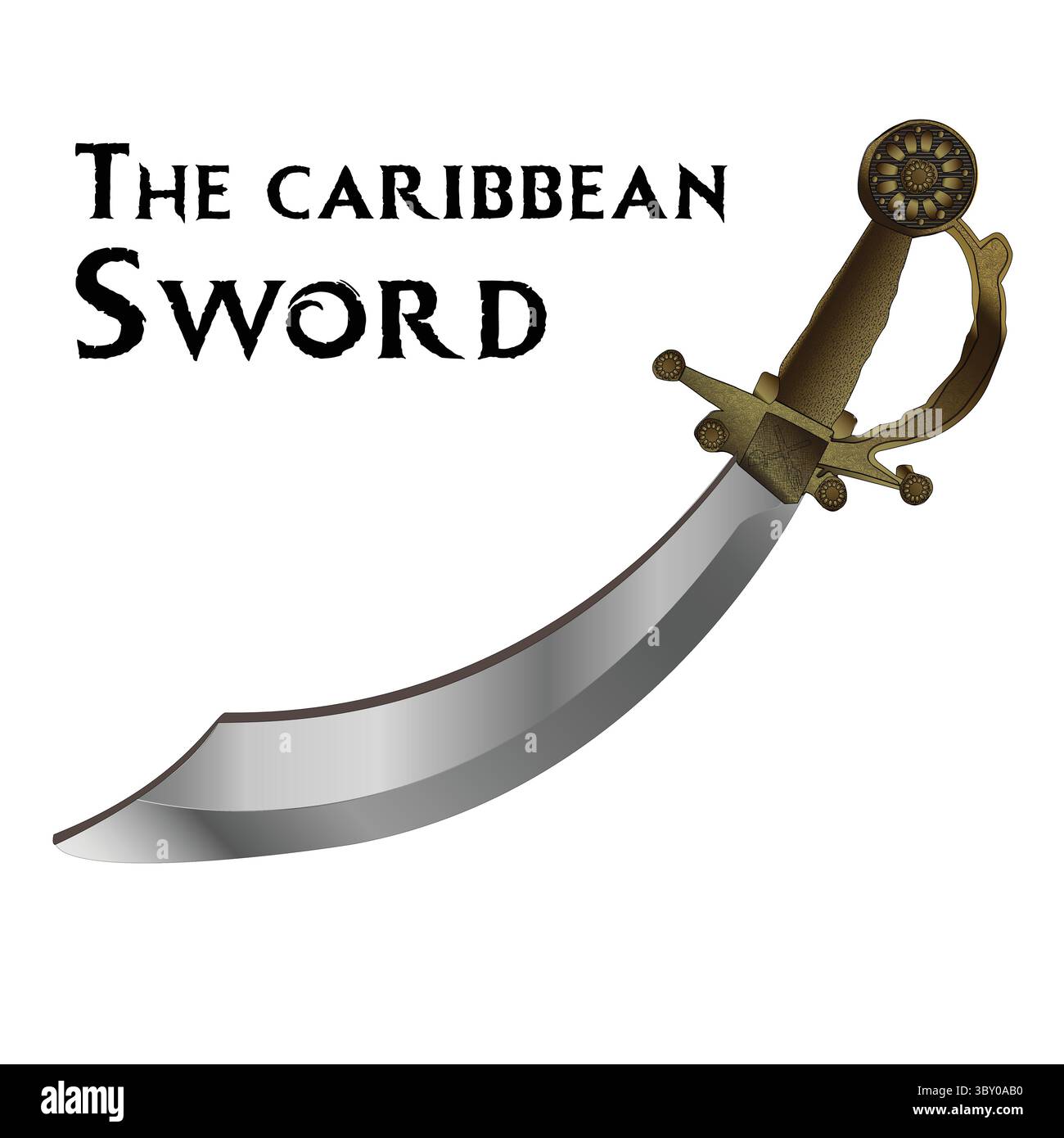 The Caribbean Sword Illustration vector-based drawing Stock Vector ...
