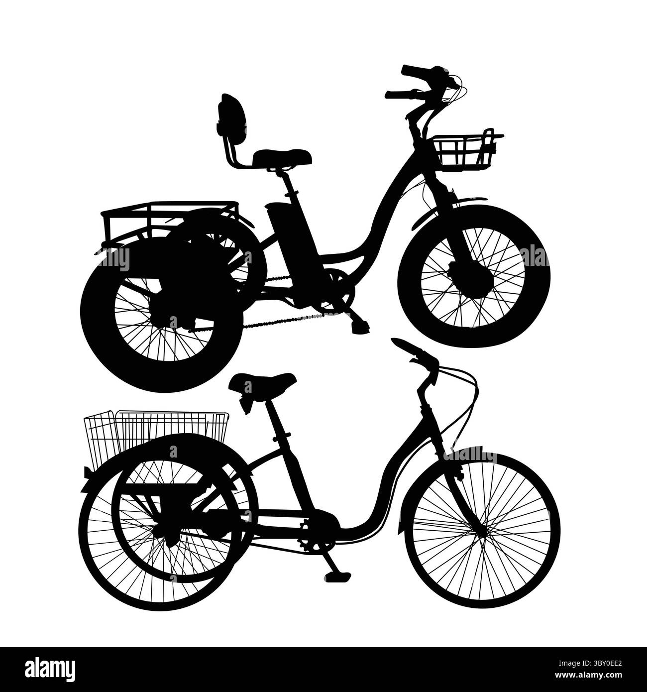 Tricycle shapes vector-based illustration Stock Vector Image & Art - Alamy