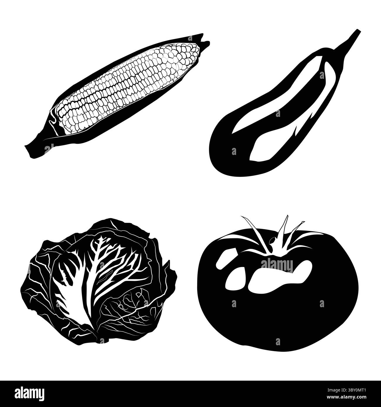 Fruit vegetables isolated Stock Vector Images - Alamy