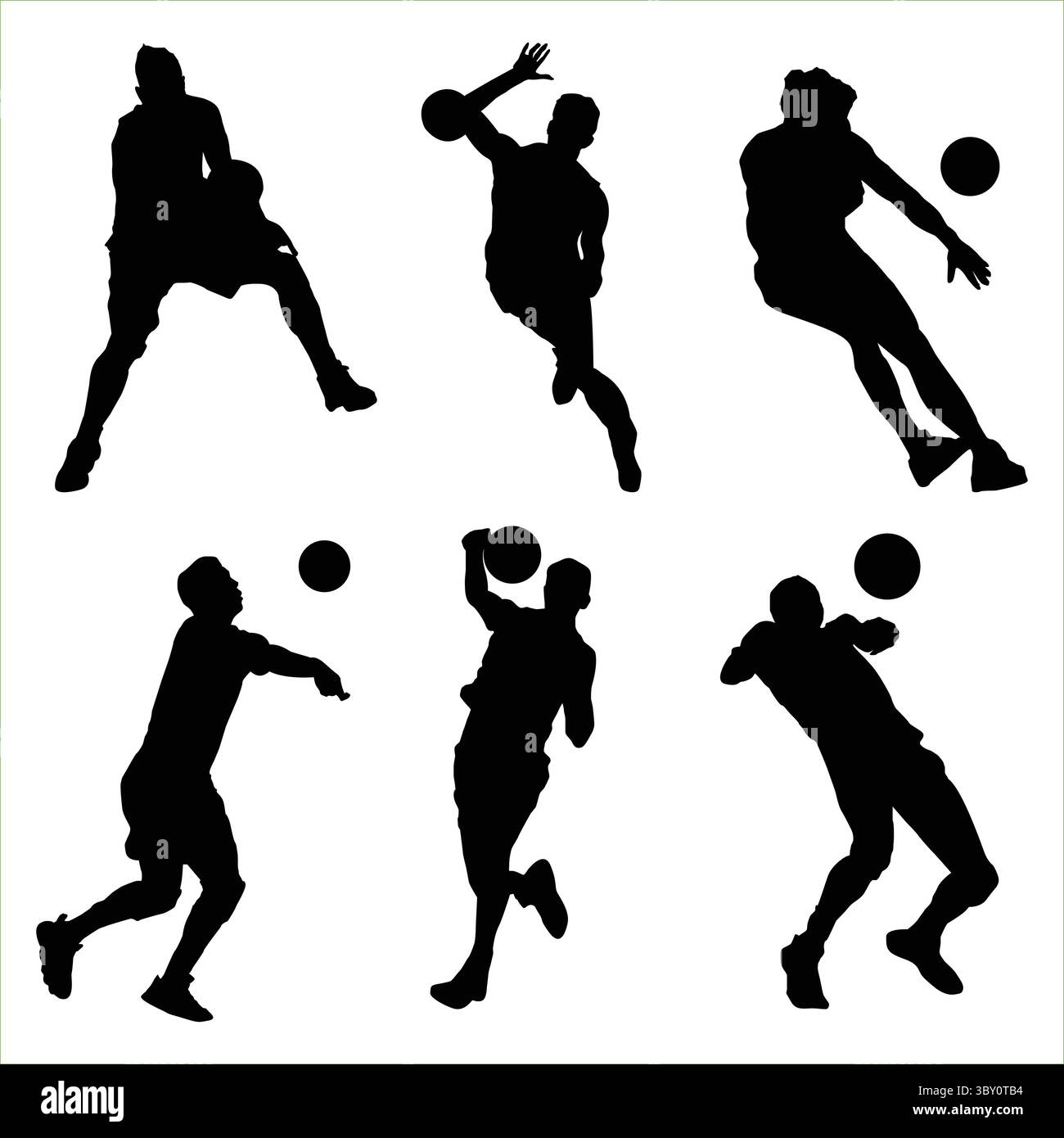 volleyball players silhouette Shapes VOL 2 Stock Vector Image & Art - Alamy