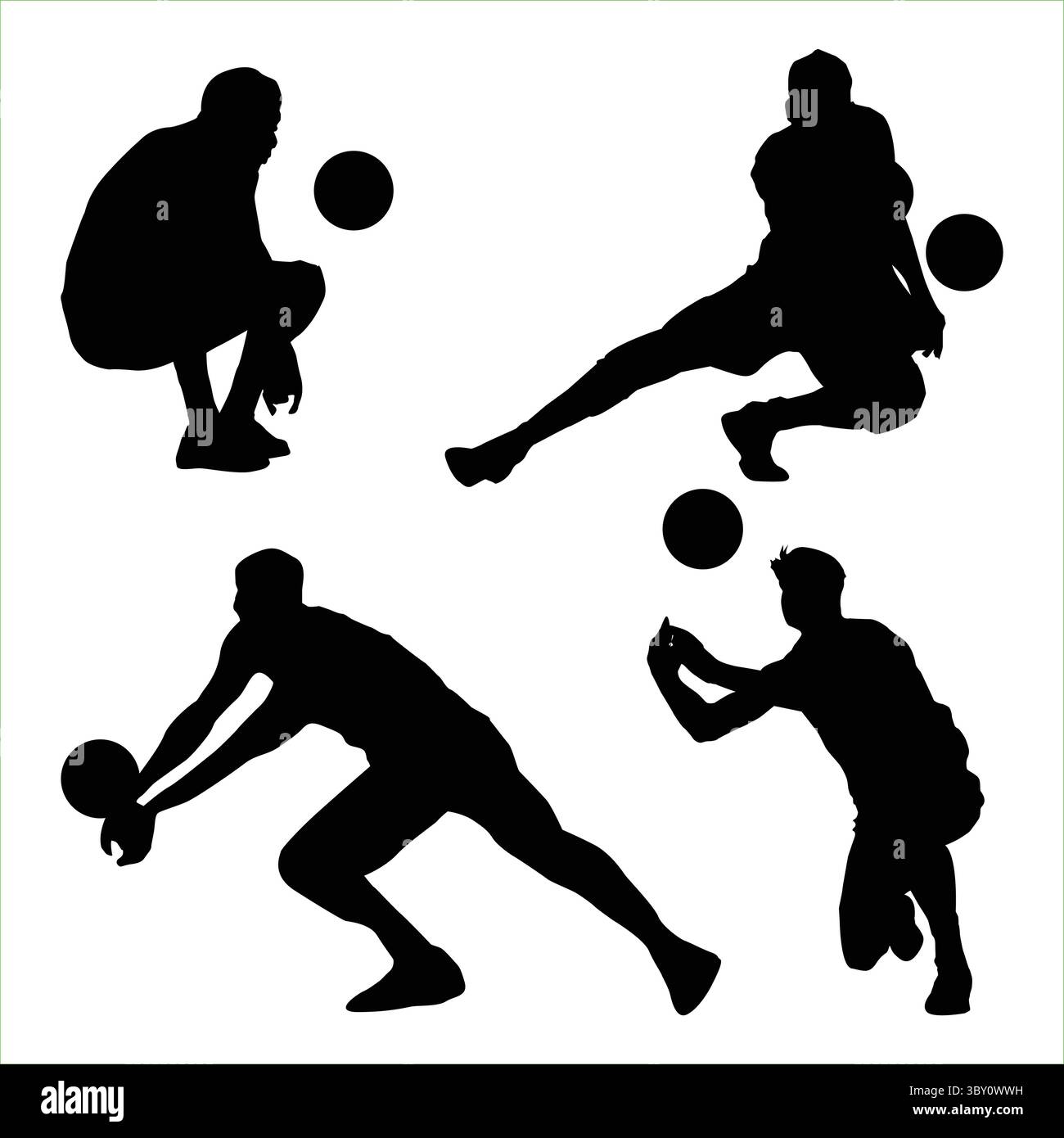 volleyball players silhouette Shapes VOL 4 Stock Vector Image & Art - Alamy