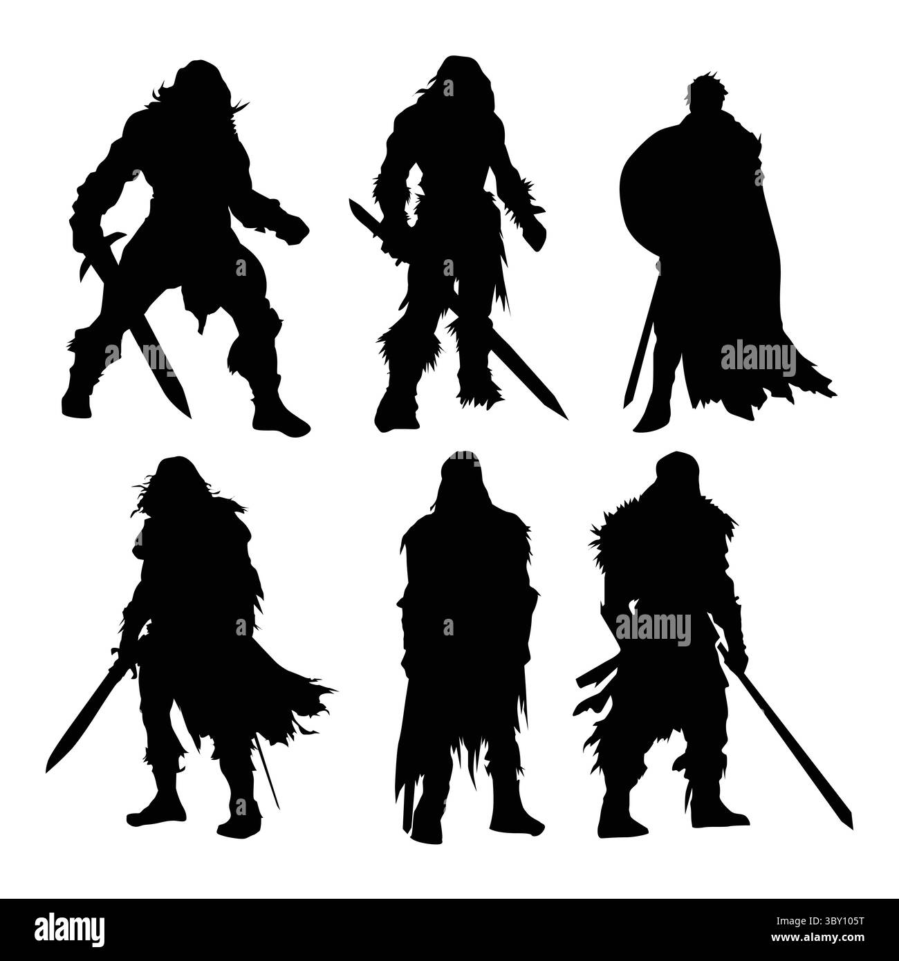 Silhouette hand sword flat Cut Out Stock Images & Pictures - Alamy
