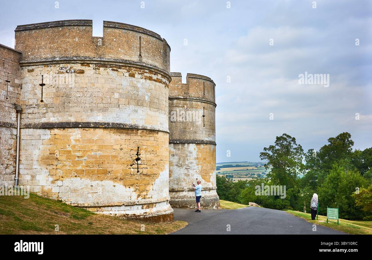 Round tower (built by King Edward I) at Rockingham castle, Corby ...