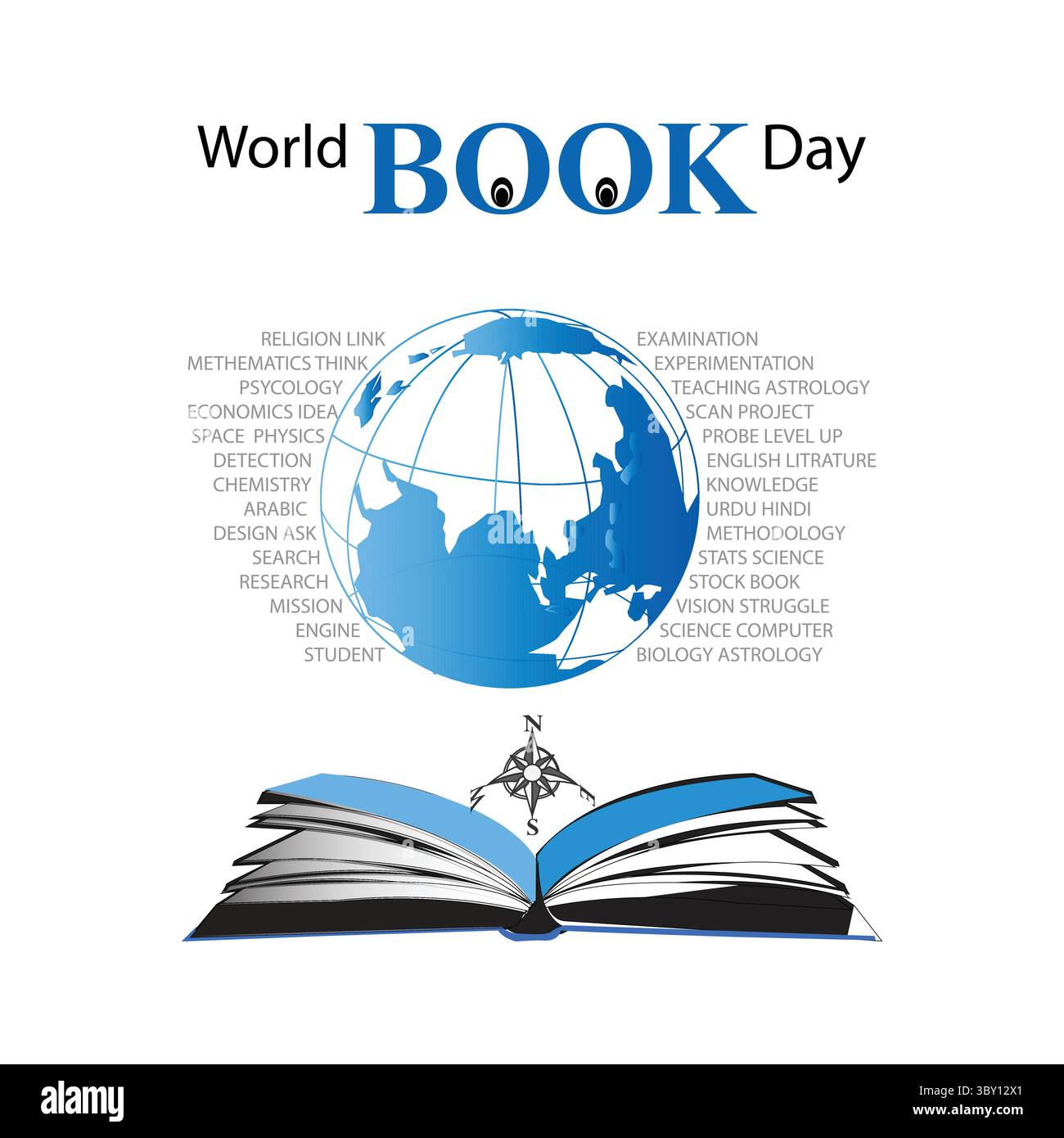 World reading book Stock Vector Images - Alamy