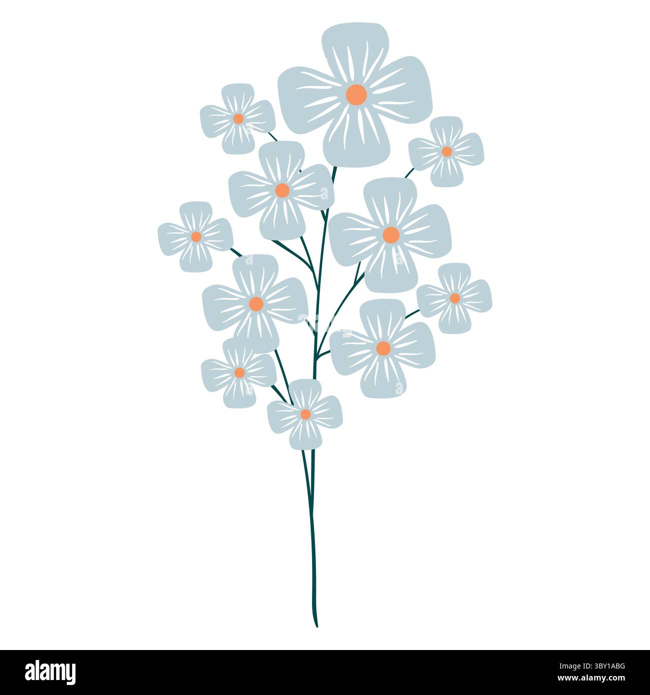 Delicate green flower blossoms Stock Vector Images - Alamy