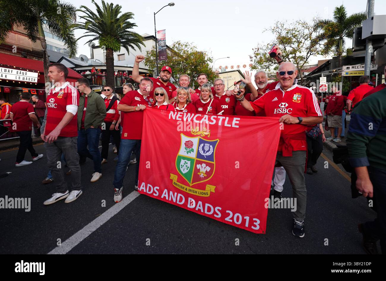British and Irish Lions fans before the Qatar Airways Lions Tour match ...
