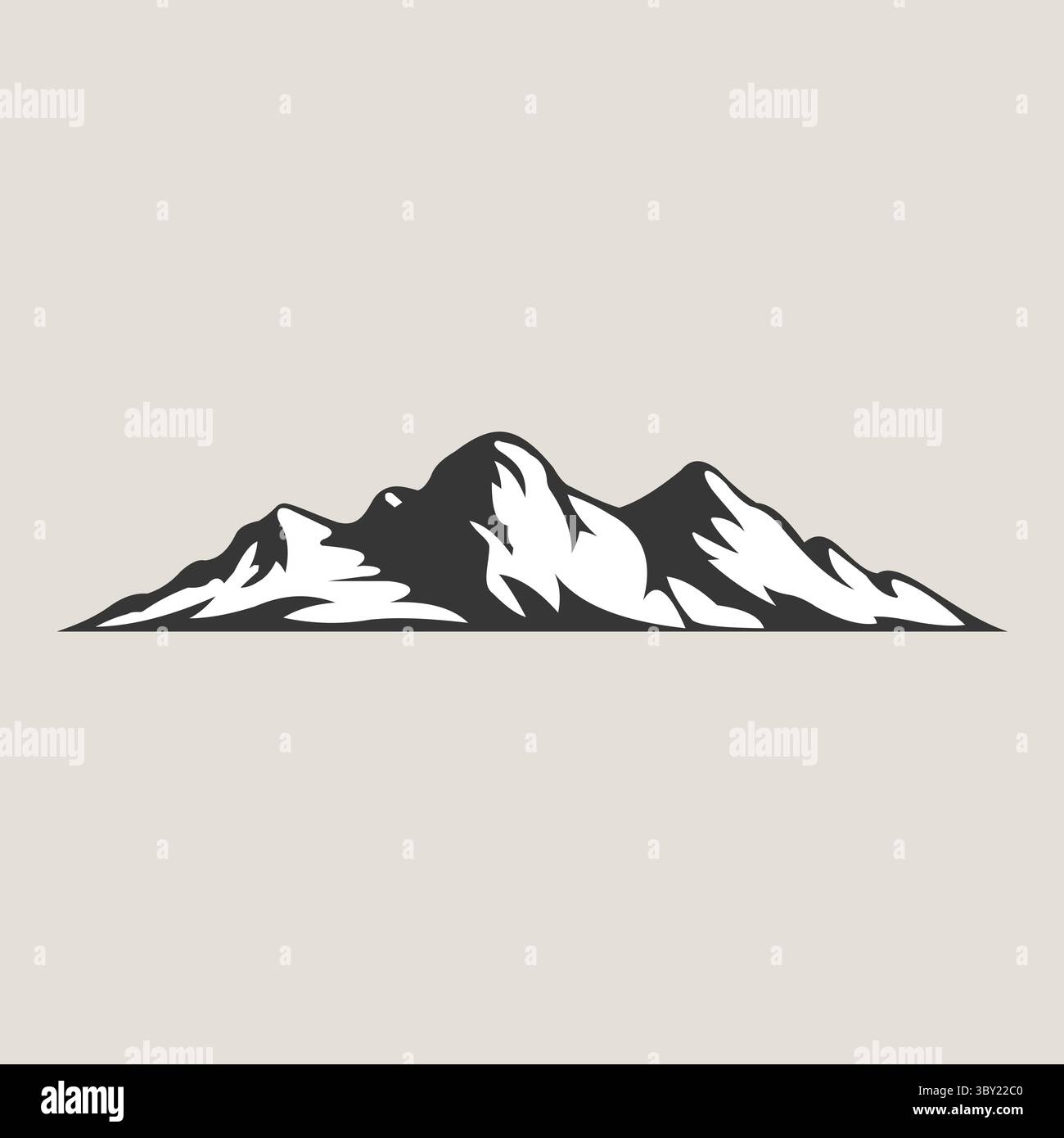 Serene mountain range Stock Vector Images - Alamy