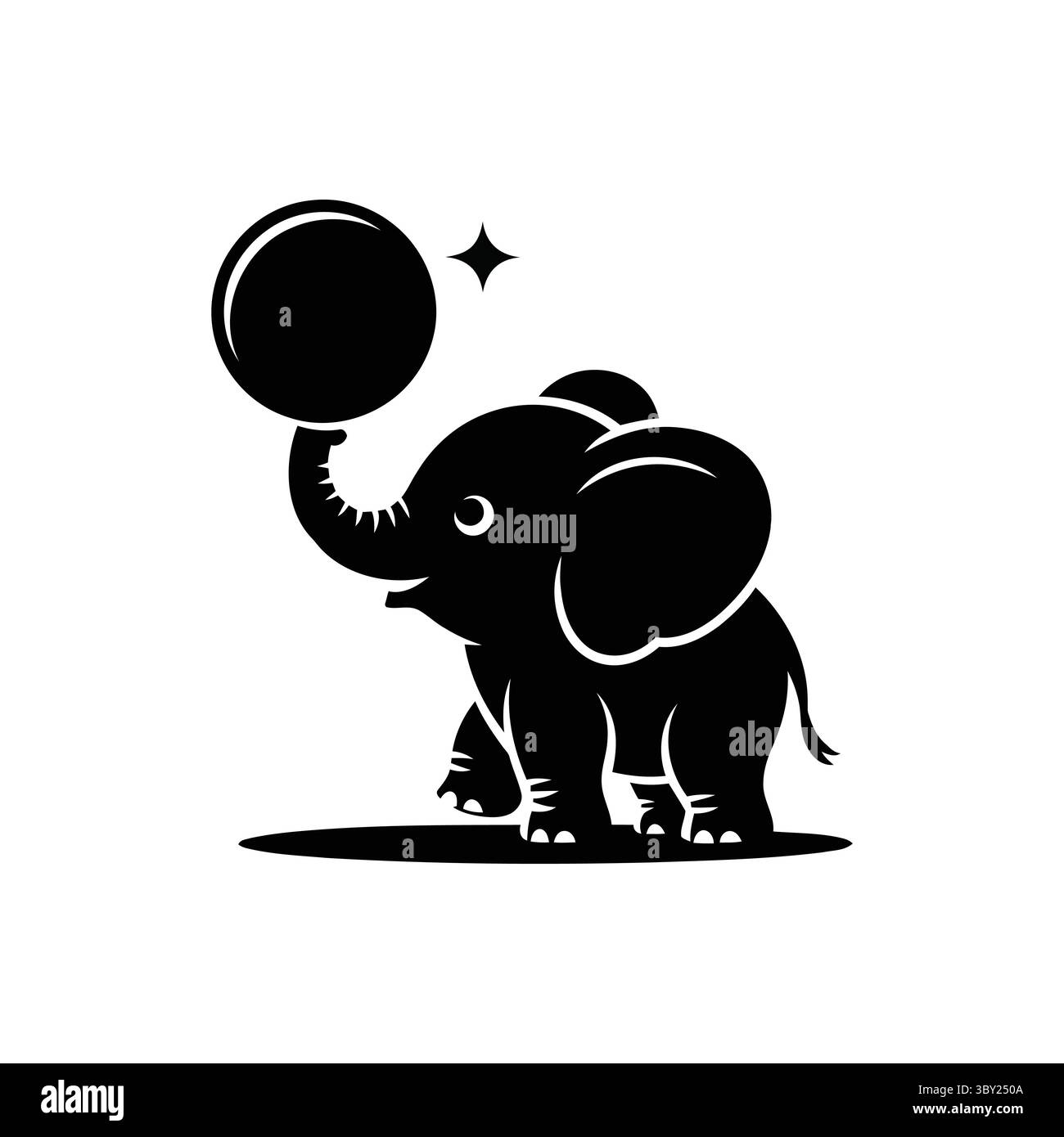 Graphics elephant Black and White Stock Photos & Images - Alamy