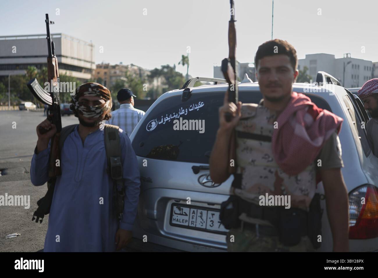 Bedouin fighters from various provinces gather at Umayyad Square in ...